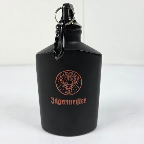 other | Other | Jagermeister Jager Logo Bottle Flask Black Screw Top ...